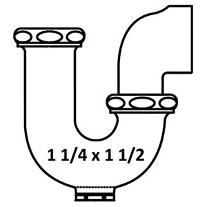 Northeastern | Mcguire P-TRAP With Cleanout Plug 1-1/4" X 1-1/2", Slip ...